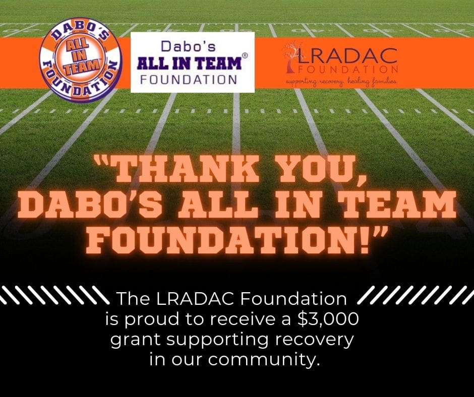 LRADAC Foundation Receives $3,000 Grant from Dabo’s All In Team Foundation | LRADAC